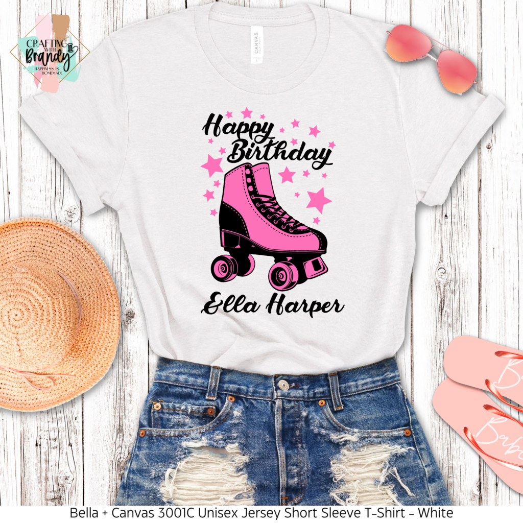 Roller Skate Happy Birthday Personalized Shirt - Crafting with Brandy