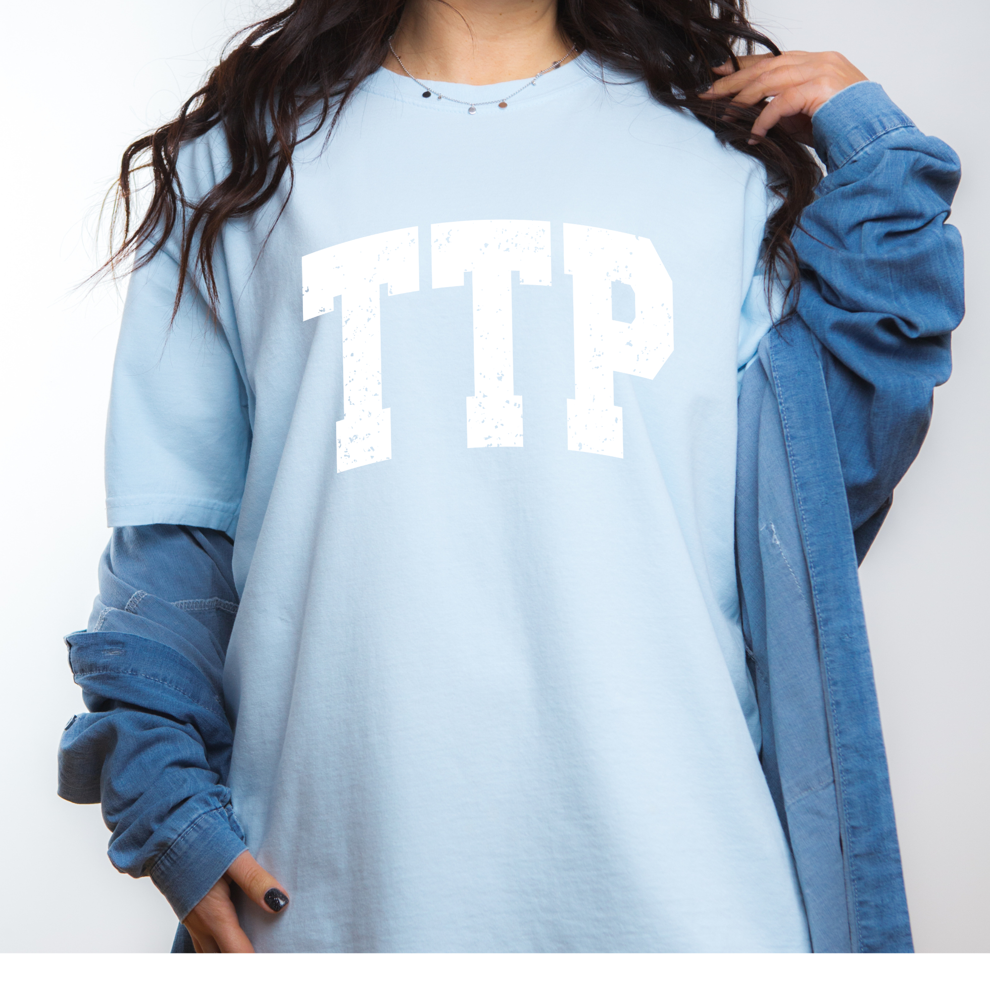 TTP Distressed Varsity Tshirt - Crafting with Brandy