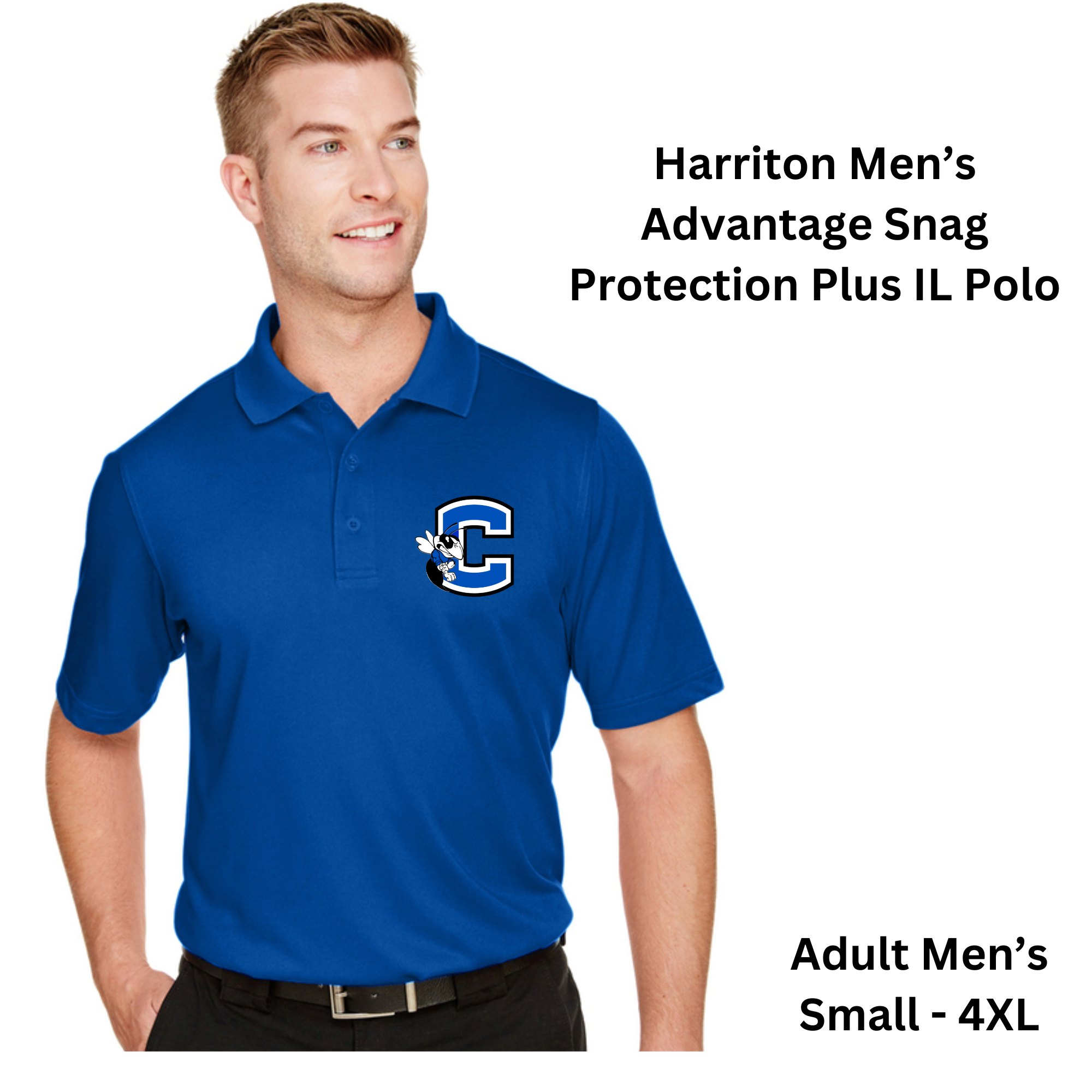 Harriton Men's Chelsea Polo Royal Blue - Crafting with Brandy