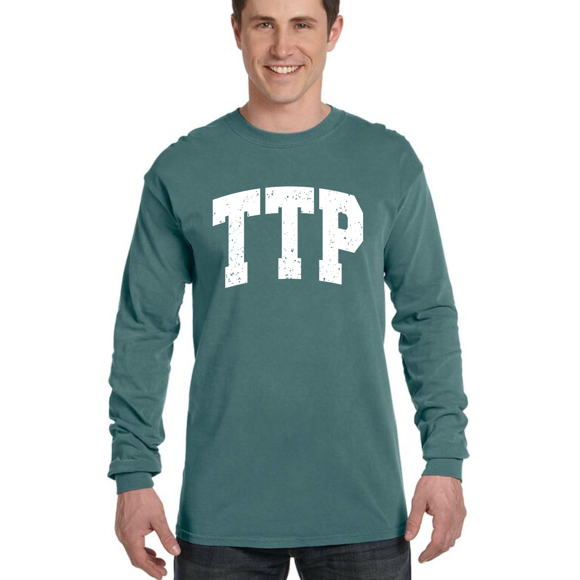 TTP Distressed Varsity Longsleeve - Crafting with Brandy