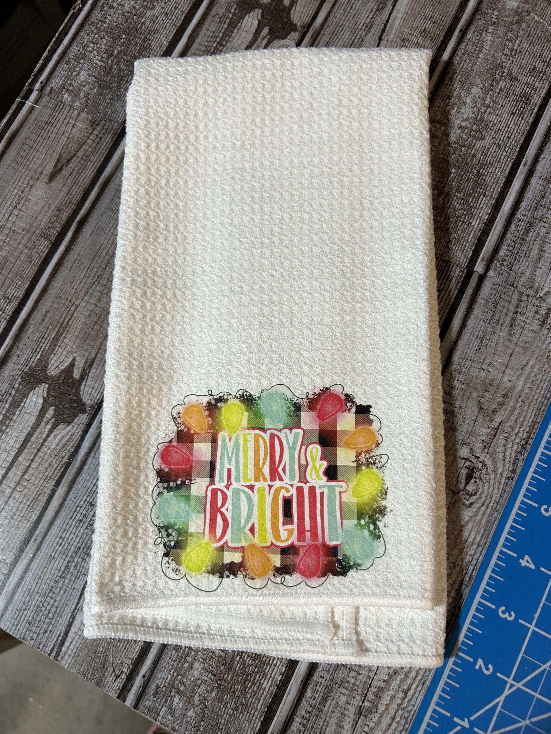 Kitchen Sack Towel - Merry & Bright Lights - Crafting with Brandy
