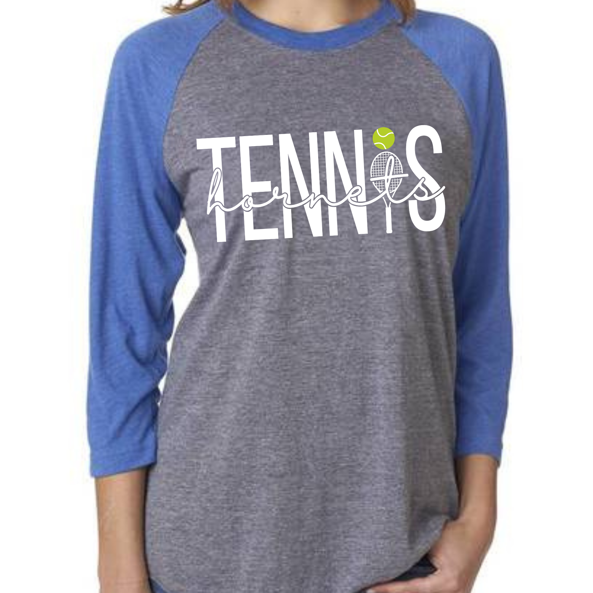 Hornets Tennis Cursive Raglan Set - Crafting with Brandy