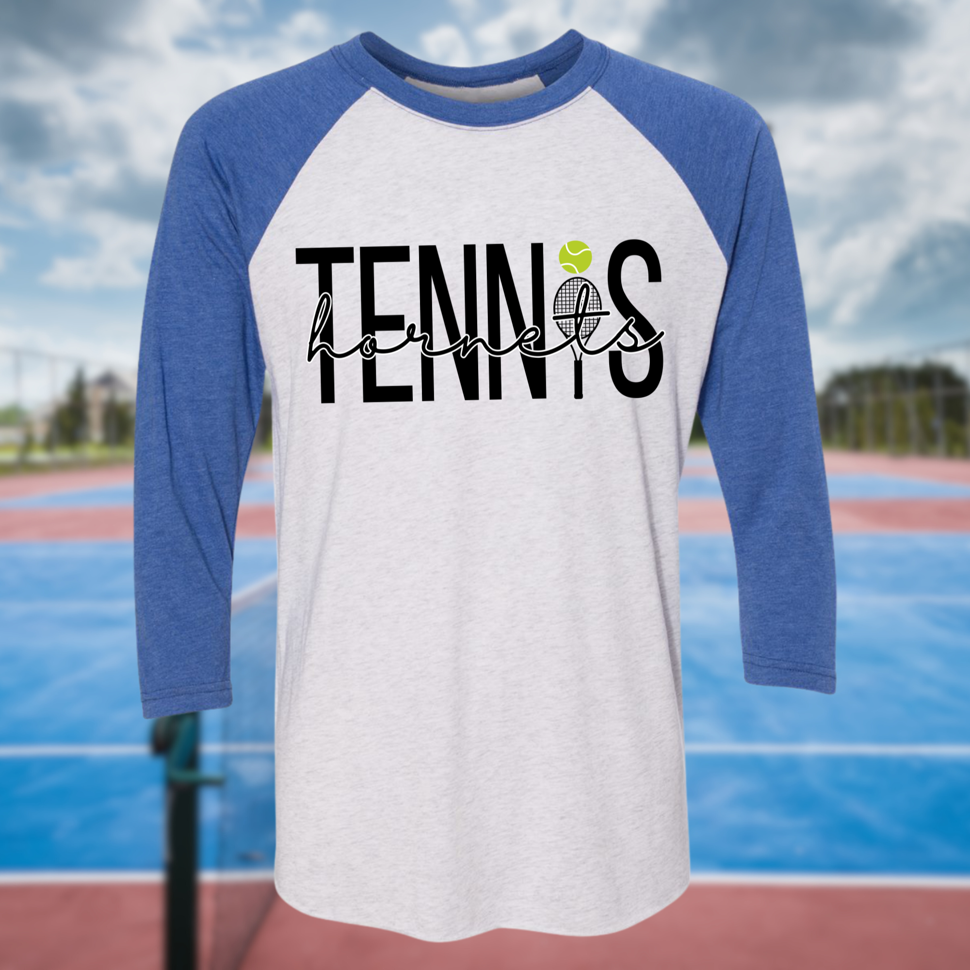 Hornets Tennis Cursive Raglan Set - Crafting with Brandy
