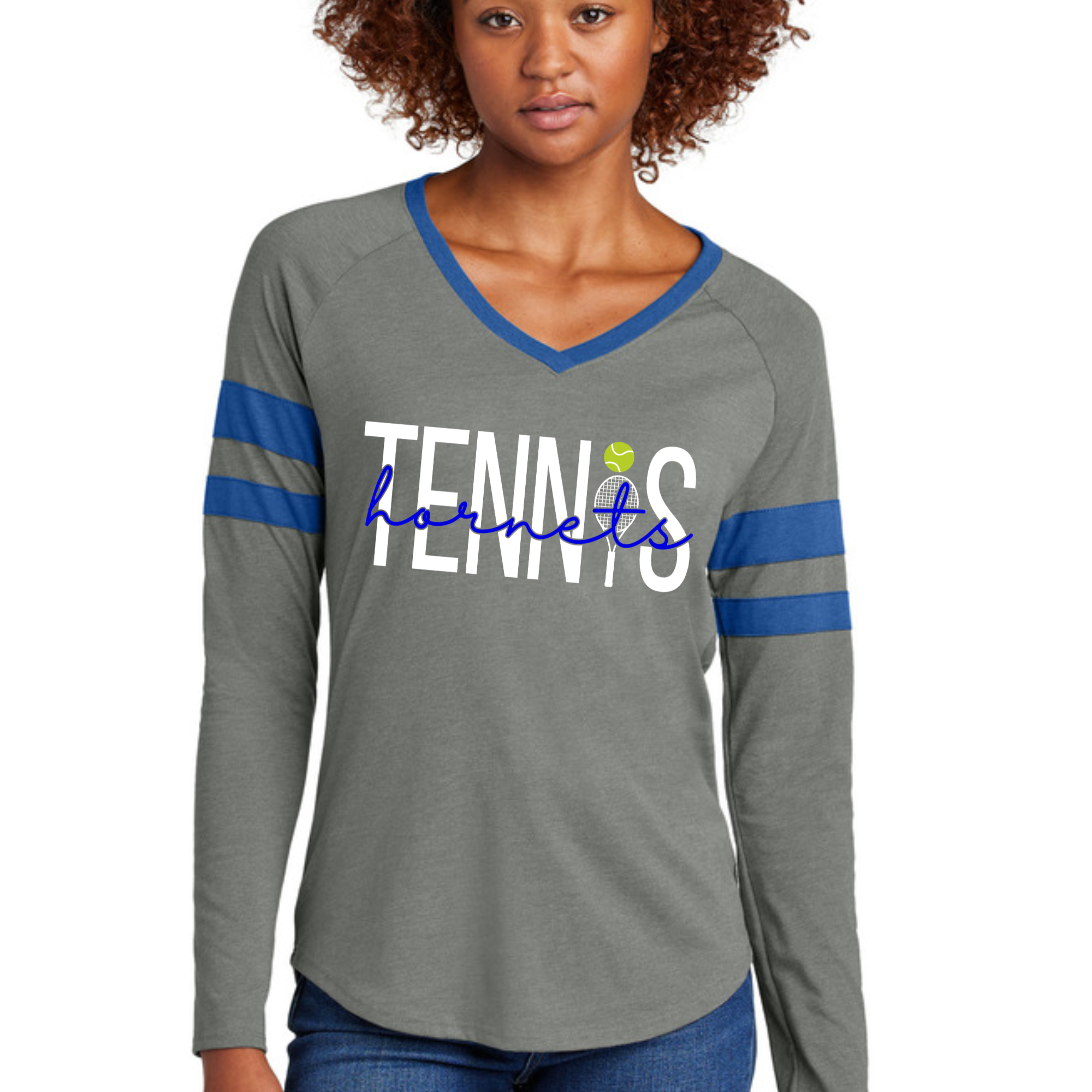 Hornets Tennis Cursive Raglan Set - Crafting with Brandy