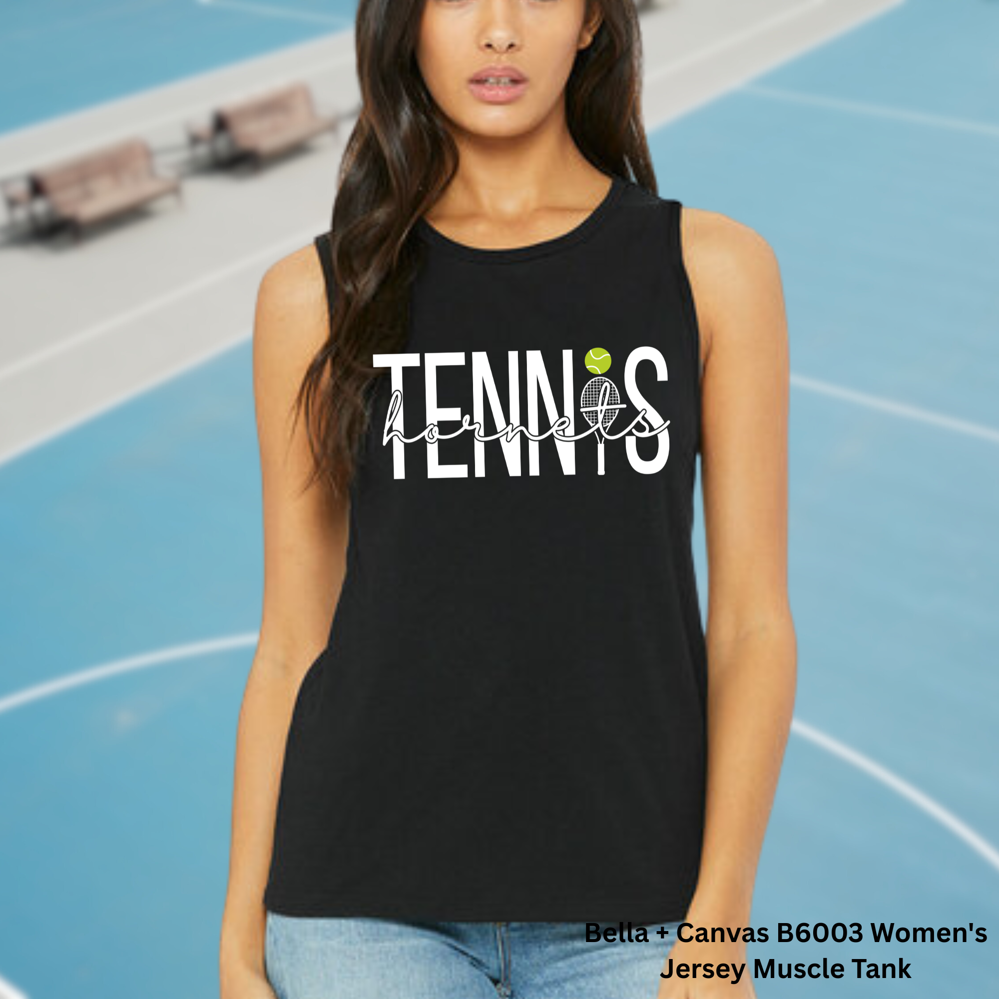 Hornets Tennis Cursive Tank Set - Crafting with Brandy