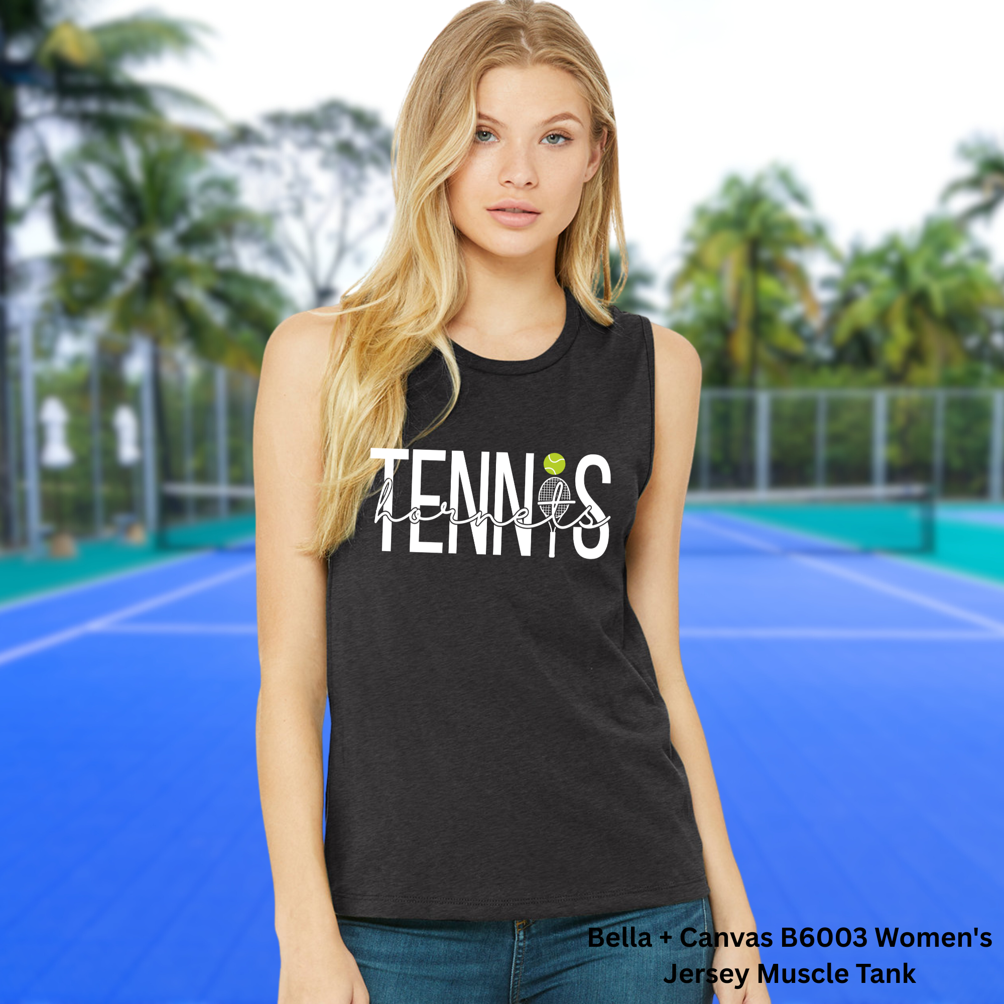 Hornets Tennis Cursive Tank Set - Crafting with Brandy
